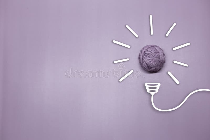 Creative Thinking Ideas and Innovation Concept. a Ball of Violet ...