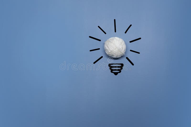 Creative Thinking Ideas and Innovation Concept. a Ball of White Threads ...