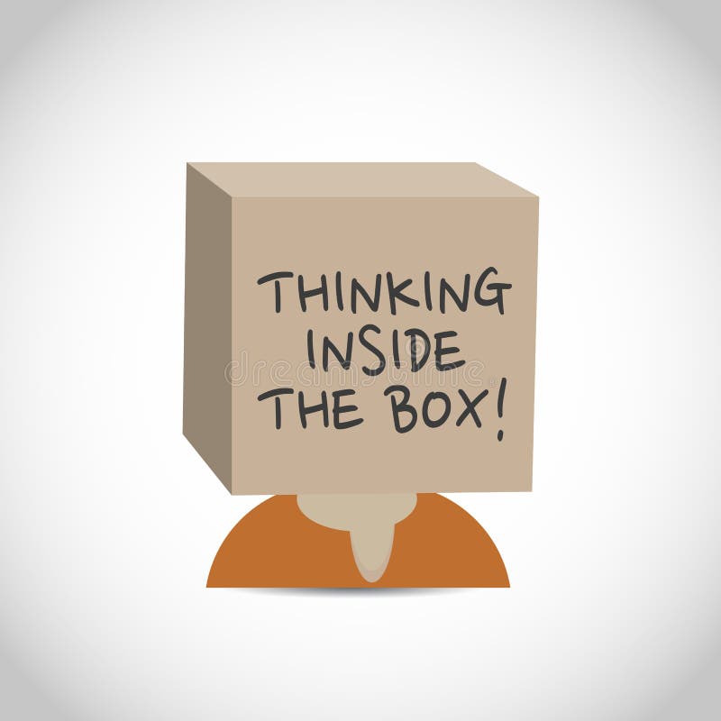 Creative Thinking Inside the Box Stock Vector - Illustration of head ...