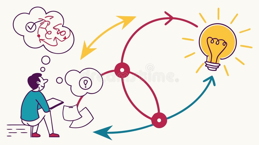 Creative Thinking, Interconnected Ideas, Vector Design Generative AI ...