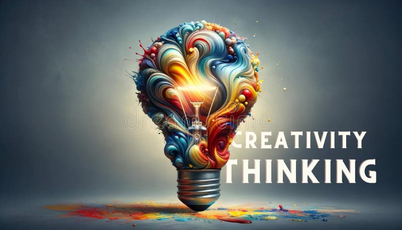 Creative Thinking a Lightbulb Creatively Formed from a Vibrant Mix of ...
