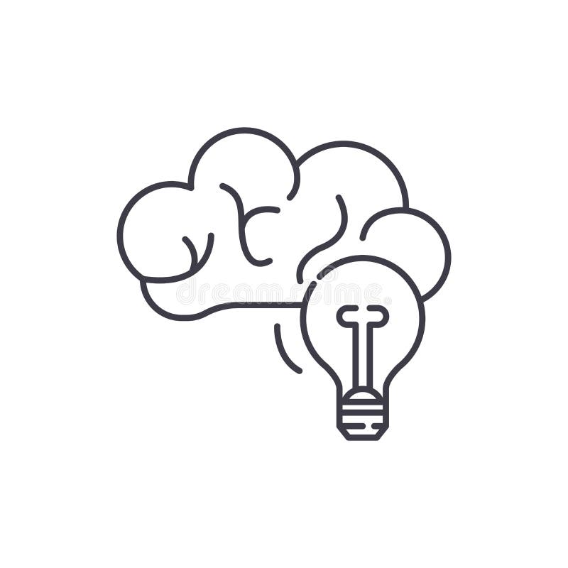 Creative Thinking Line Icon Concept. Creative Thinking Vector Linear ...