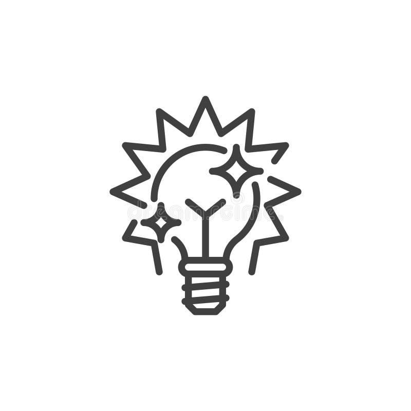 Idea thinking line icon stock vector. Illustration of thinking - 279093210