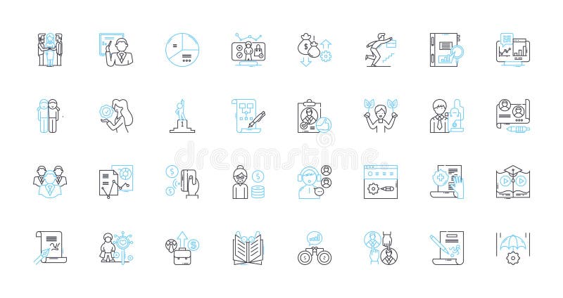 Creative Thinking Linear Icons Set. Innovation, Imagination, Ingenuity ...