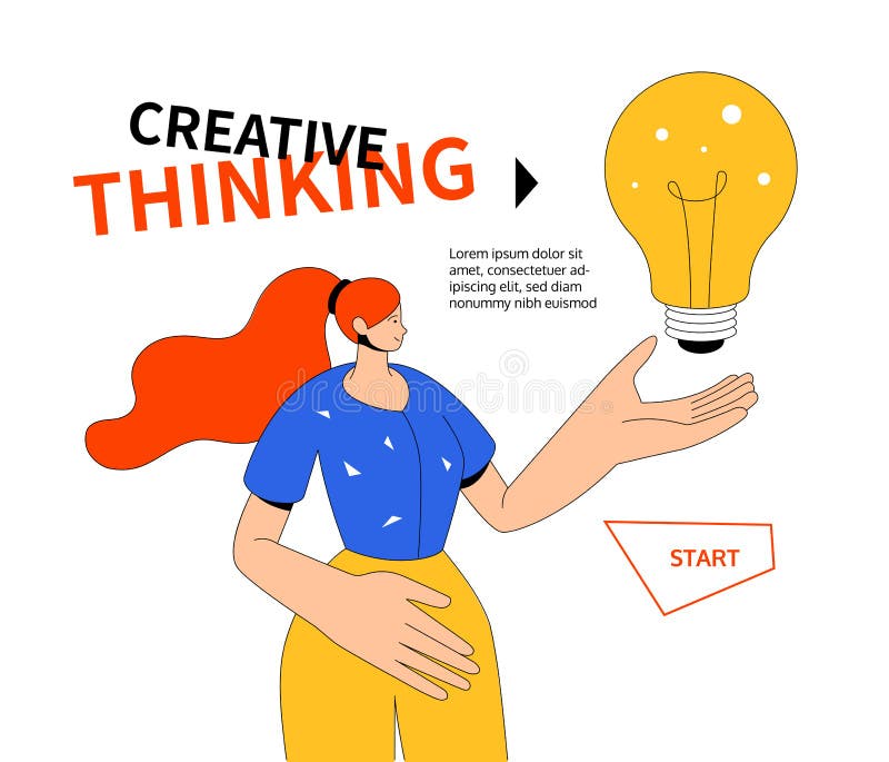 Creative Thinking - Modern Flat Design Style Abstract Banner Stock ...