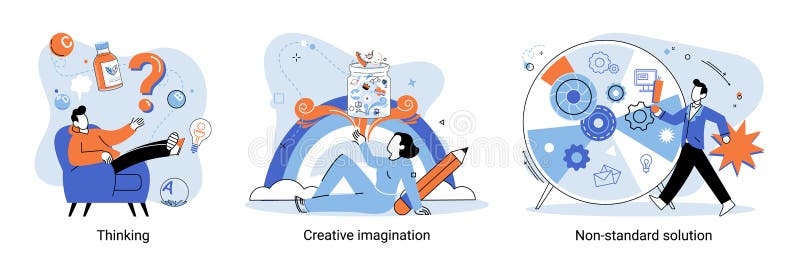 Creative Thinking. People Different Mental Mindset Types or Models ...