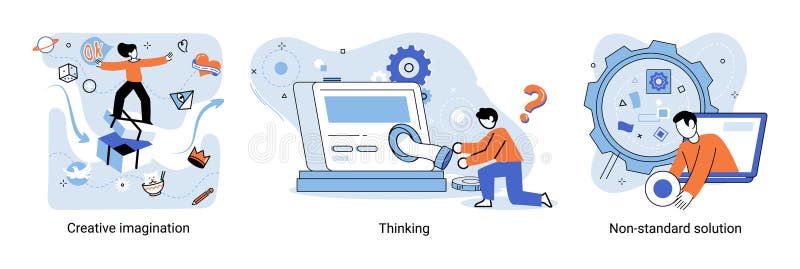 Creative Thinking. People Different Mental Mindset Types or Models ...