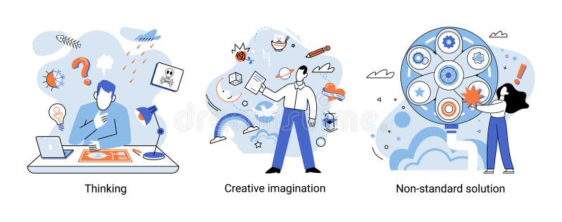 Creative Thinking. People Different Mental Mindset Types or Models ...