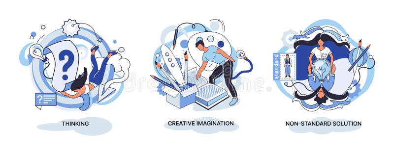 Creative Thinking. People Different Mental Mindset Types or Models ...