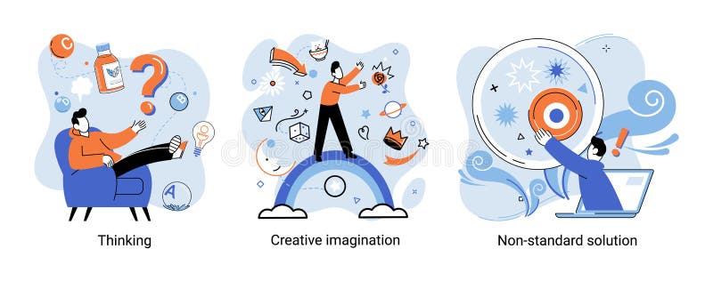 Creative Thinking. People Different Mental Mindset Types or Models ...