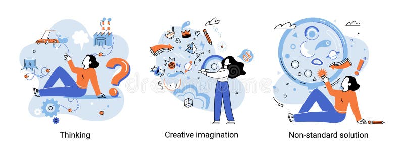 Creative Thinking. People Different Mental Mindset Types or Models ...