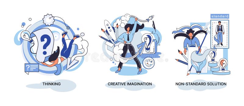 Creative Thinking. People Different Mental Mindset Types or Models ...