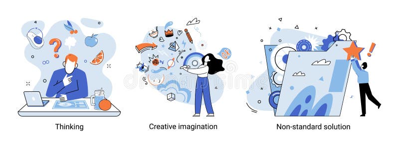 Creative Thinking. People Different Mental Mindset Types or Models ...