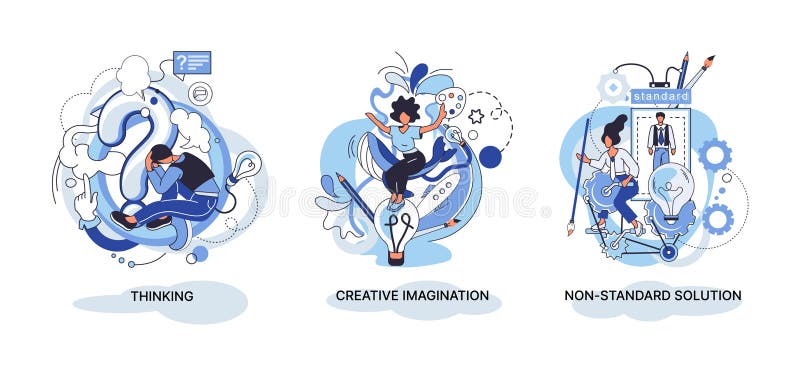 Creative Thinking. People Different Mental Mindset Types or Models ...