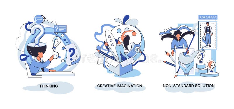 Creative Thinking. People Different Mental Mindset Types or Models ...