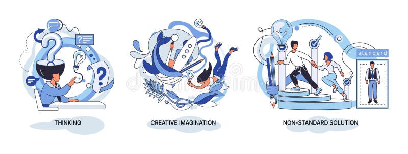 Creative Thinking. People Different Mental Mindset Types or Models ...