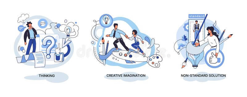 Creative Thinking. People Different Mental Mindset Types or Models ...