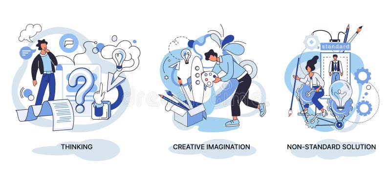 Creative Thinking. People Different Mental Mindset Types or Models ...