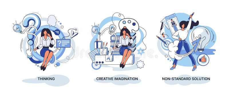 Creative Thinking. People Different Mental Mindset Types or Models ...