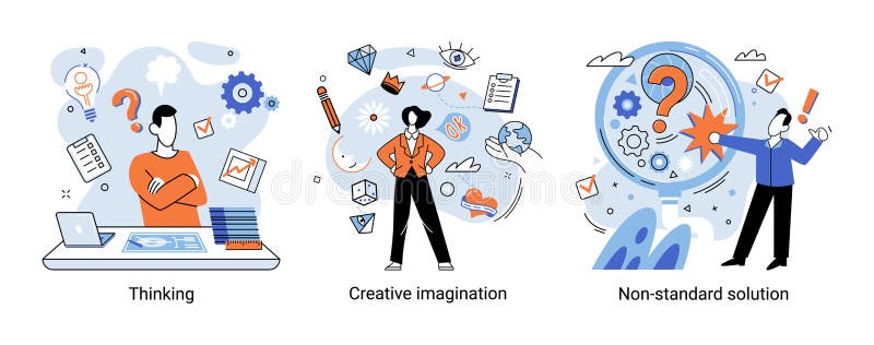 Creative Thinking. People Different Mental Mindset Types or Models ...