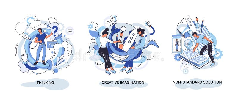 Creative Thinking. People Different Mental Mindset Types or Models ...