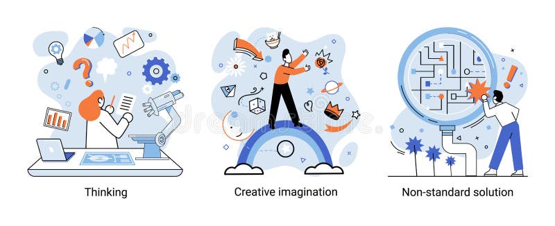 Creative Thinking. People Different Mental Mindset Types or Models ...