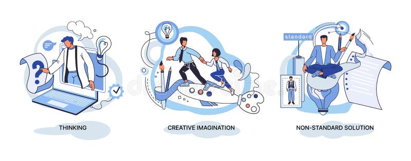 Creative Thinking. People Different Mental Mindset Types or Models ...