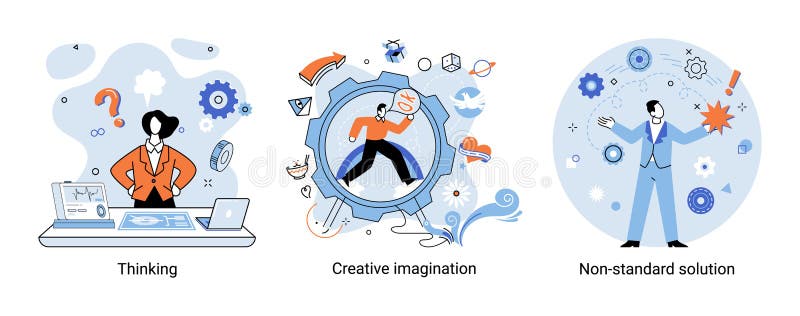 Creative Thinking. People Different Mental Mindset Types or Models ...