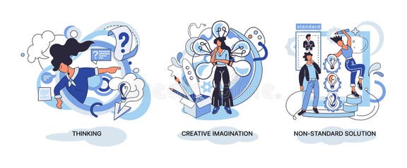 Creative Thinking. People Different Mental Mindset Types or Models ...