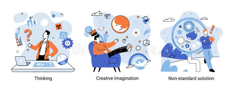 Creative Thinking. People Different Mental Mindset Types or Models ...