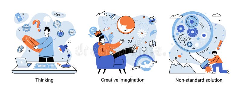 Creative Thinking. People Different Mental Mindset Types or Models ...