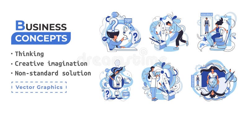 Creative Thinking. People Different Mental Mindset Types or Models ...