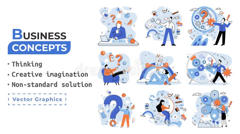 Creative Thinking. People Different Mental Mindset Types or Models ...