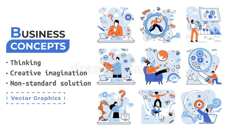 Creative Thinking. People Different Mental Mindset Types or Models ...