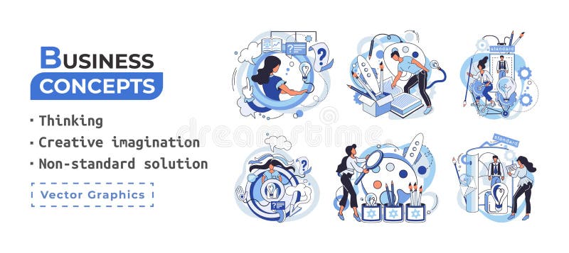 Creative Thinking. People Different Mental Mindset Types or Models ...