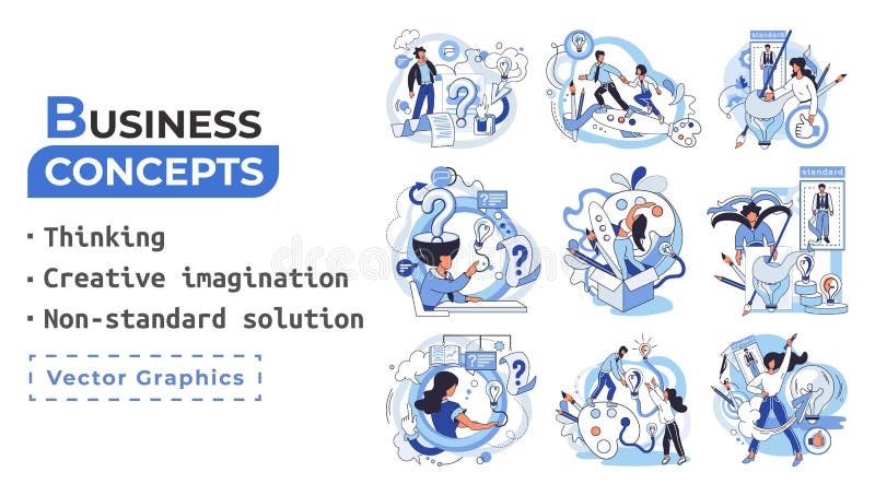 Creative Thinking. People Different Mental Mindset Types or Models ...