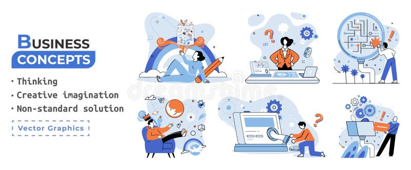 Creative Thinking. People Different Mental Mindset Types or Models ...