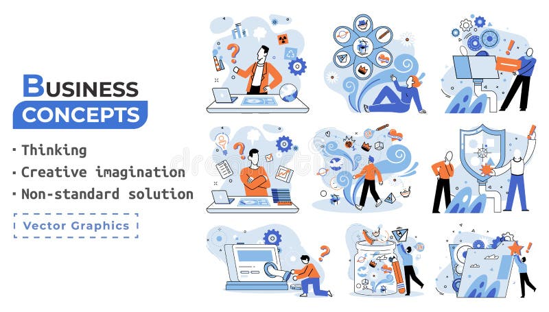 Creative Thinking. People Different Mental Mindset Types or Models ...