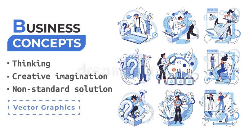 Creative Thinking. People Different Mental Mindset Types or Models ...