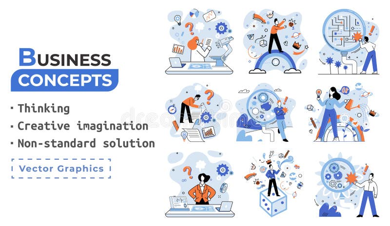 Creative Thinking. People Different Mental Mindset Types or Models ...