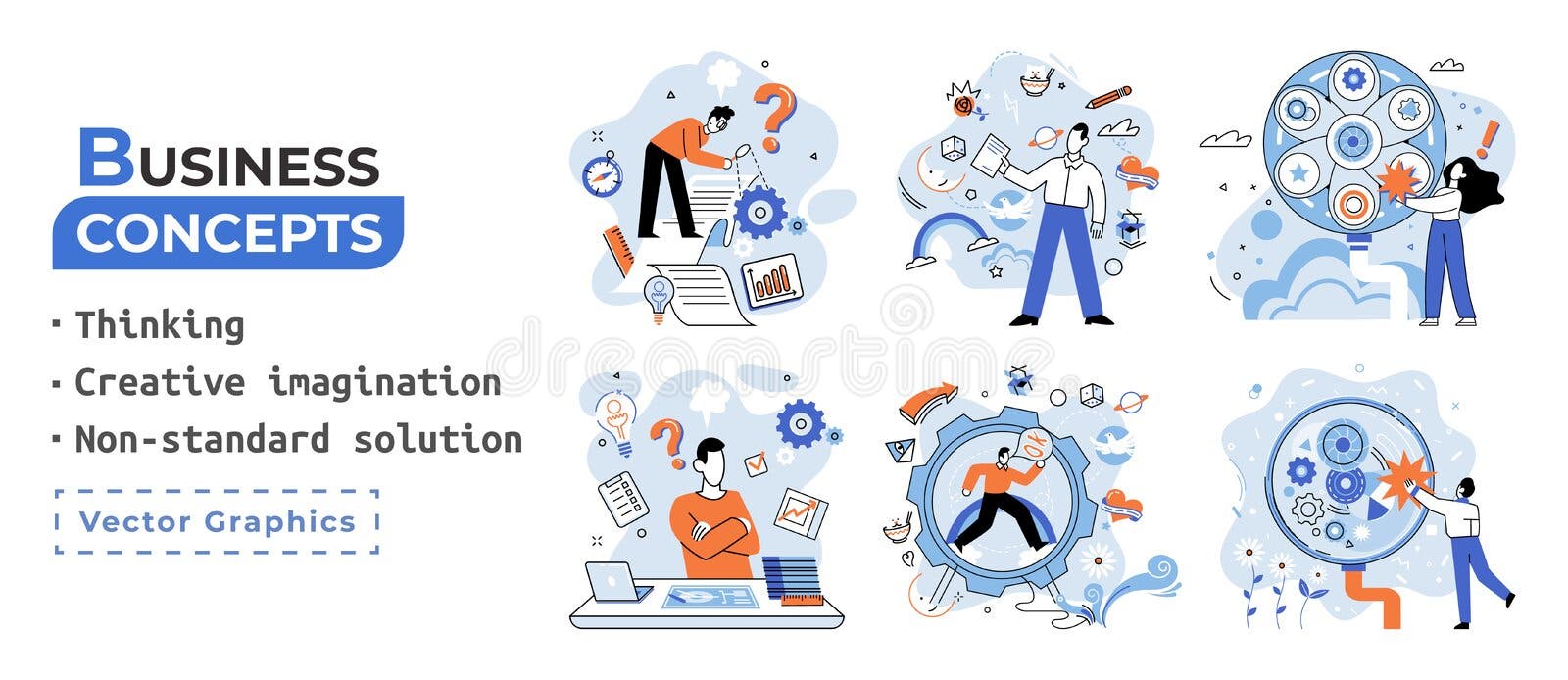 Creative Thinking. People Different Mental Mindset Types or Models ...