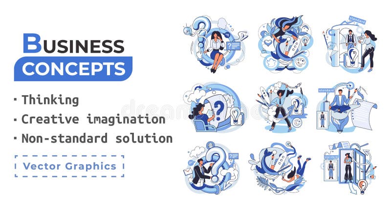 Creative Thinking. People Different Mental Mindset Types or Models ...