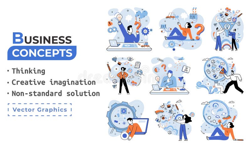 Creative Thinking. People Different Mental Mindset Types or Models ...