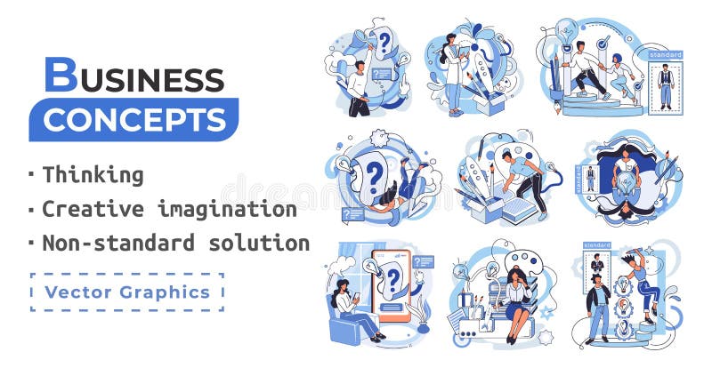 Creative Thinking. People Different Mental Mindset Types or Models ...