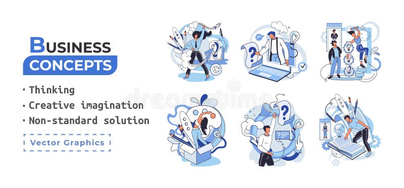 Creative Thinking. People Different Mental Mindset Types or Models ...