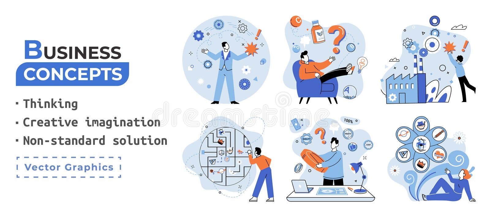 Creative Thinking. People Different Mental Mindset Types or Models ...