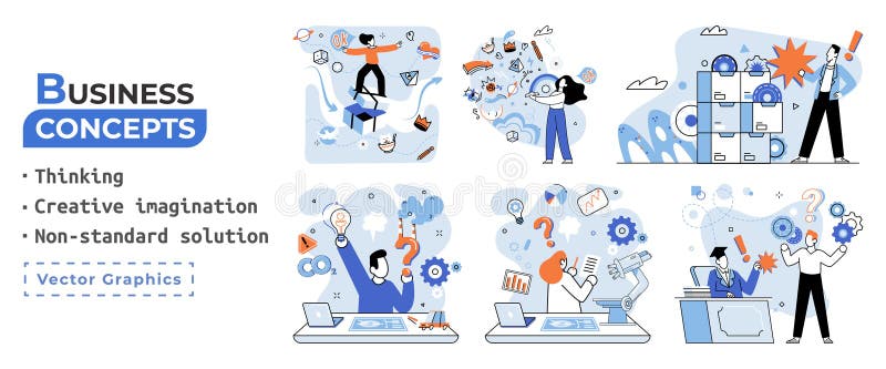 Creative Thinking. People Different Mental Mindset Types or Models ...