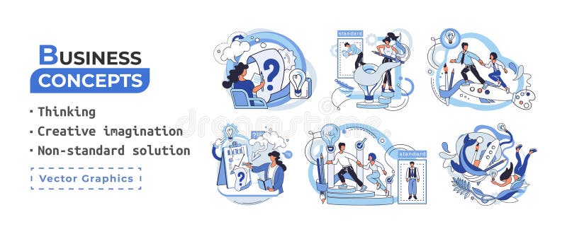 Creative Thinking. People Different Mental Mindset Types or Models ...