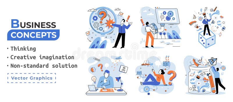 Creative Thinking. People Different Mental Mindset Types or Models ...