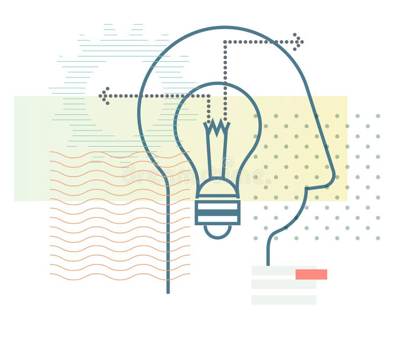 Creative Thinking Process Development - Illustration Stock Vector ...